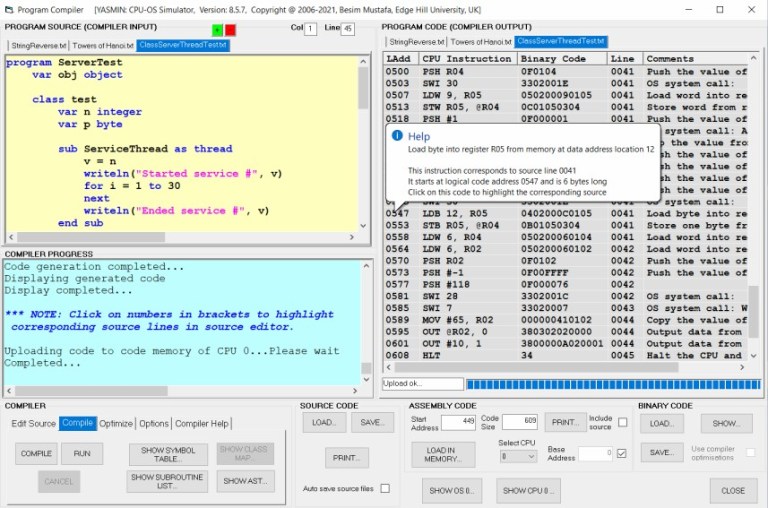 Compiler – CPU-OS Simulator